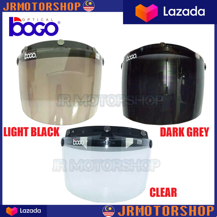 BOGO VISOR 3 BUTTON TINTED/DARK GREY/CLEAR | Lazada