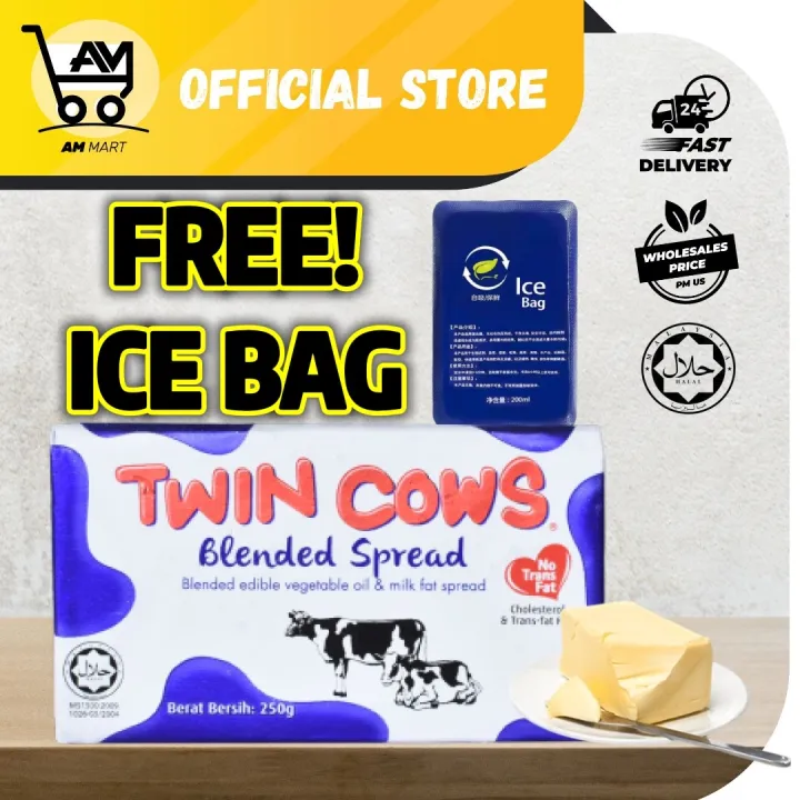 🌙RAYA SALE Twin Cows Butter 250g 🧊ICE BAG (HALAL) | Lazada