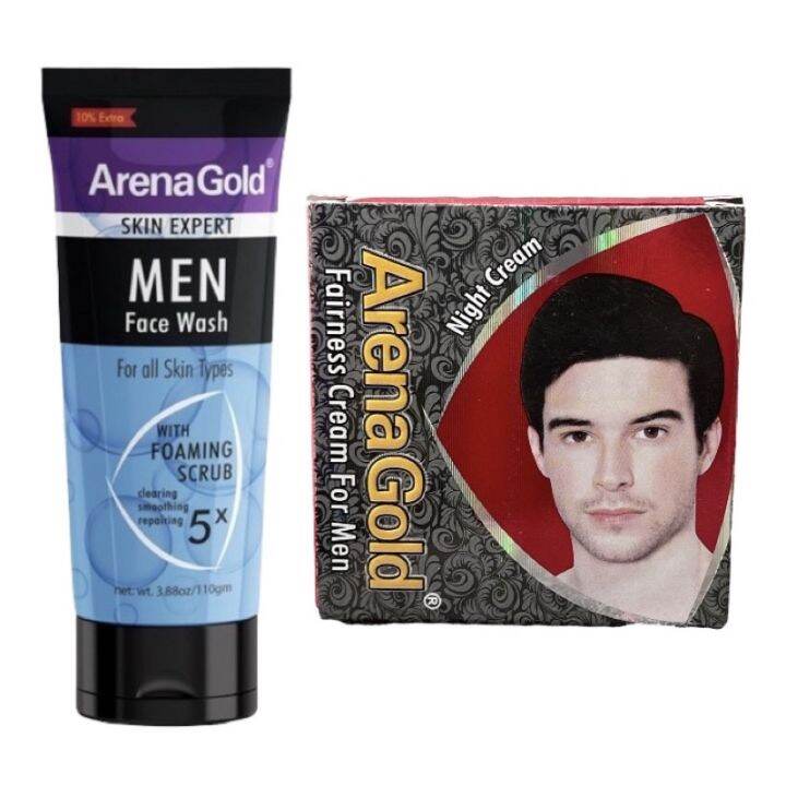 Arena Gold Fairness Men Combo Cream + Facewash Readystock | Lazada