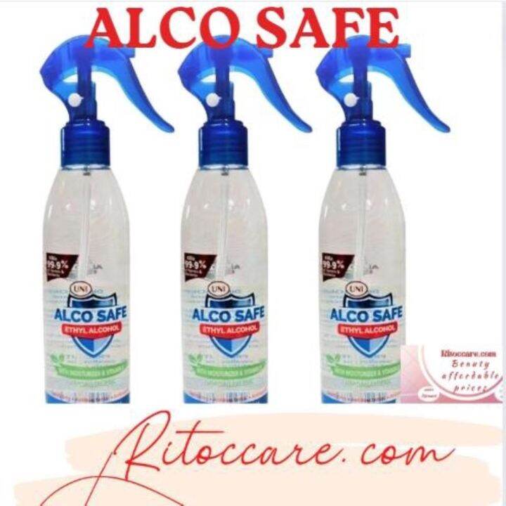 ALCO SAFE ETHYL /ISOPROPYL ALCOHOL 250ML WITH SPRAY (FDA APPROVED ...
