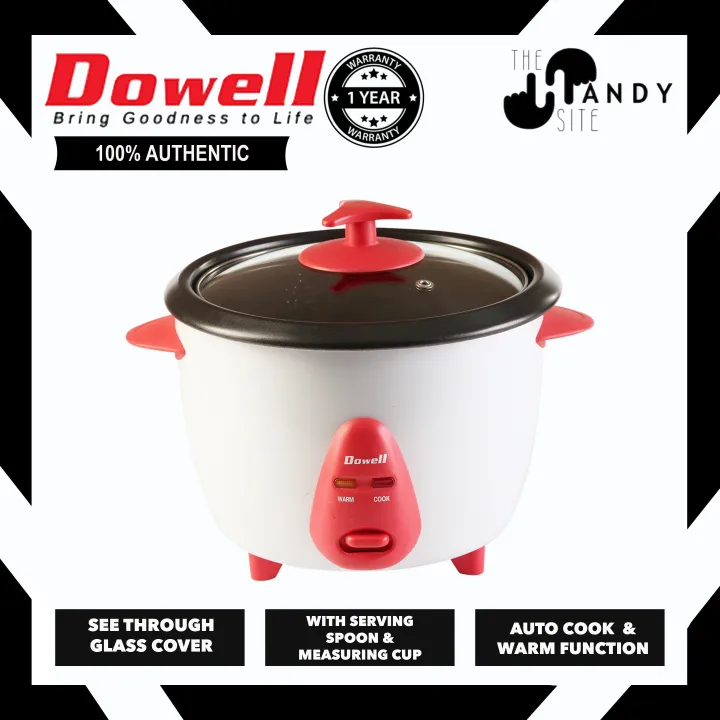 Dowell 1.0L Non-stick Rice Cooker RC-50 (White/Red) | Lazada PH