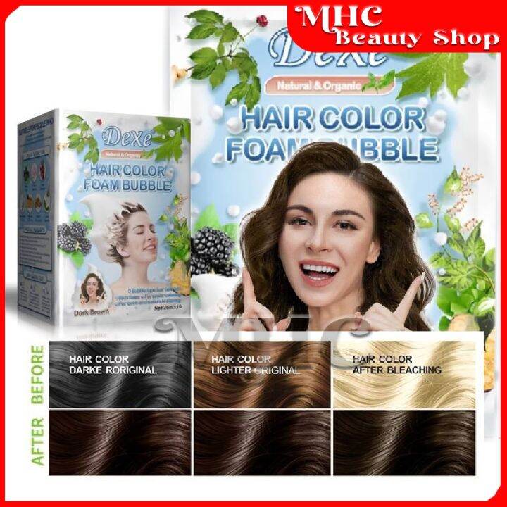 *NEW Color* Dexe hair color shampoo no harm to skin shiny the hair 1Box ...