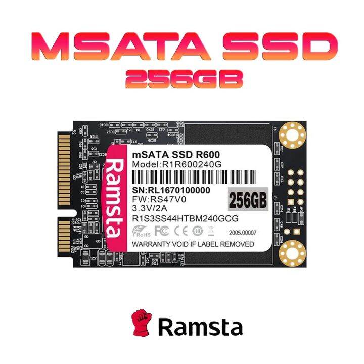 Ramsta mSATA SSD 128GB 256GB 3x5cm Mini Solid State Drive SSD For ...