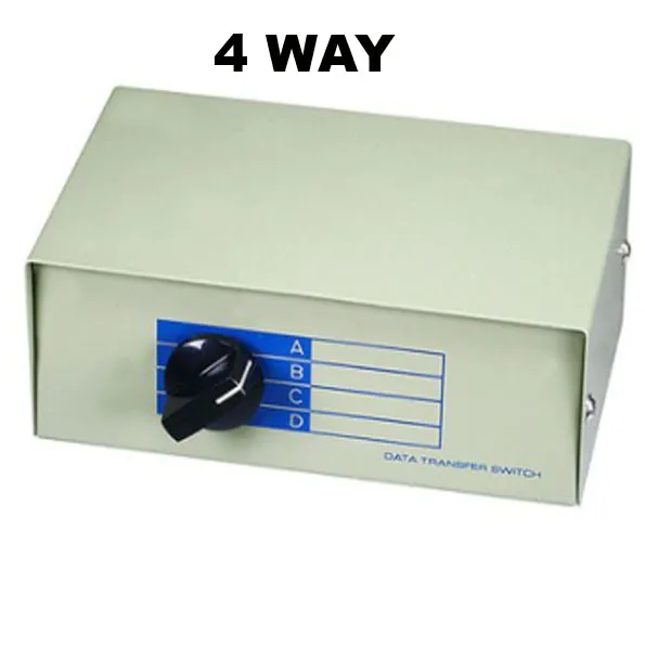 4:1 DB25 Parallel Port Manual Data Transfer Switch Box (Heavy Duty ...
