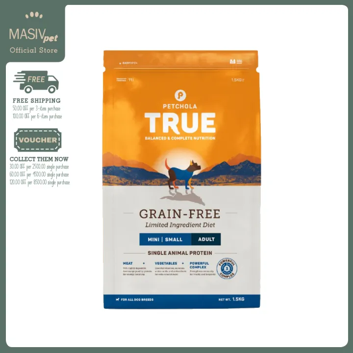 Petchola True Mini Small Adult Dog Dry Food 1.5kg | Canine | Kibbles ...