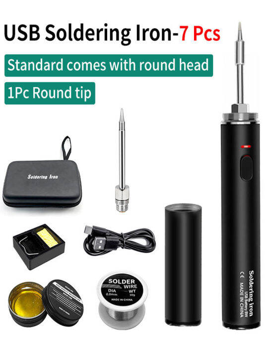 15W Wireless USB Soldering Iron Set Fast Melting Tin Rechargeable ...