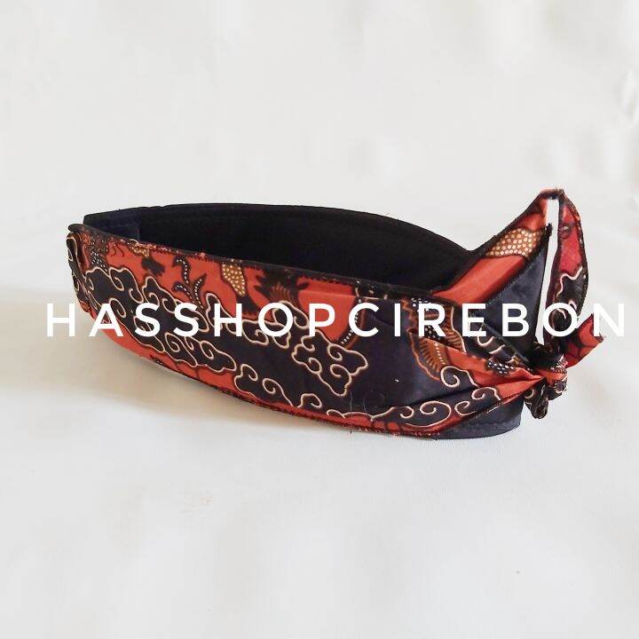 Iket sunda bolong motif batik singa barong kuning | Lazada Indonesia