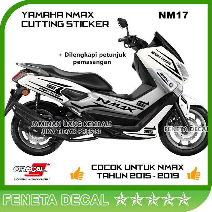 Stiker Nmax Putih NM17 Sticker Hitam Untuk Nmax Putih 2015 2016 2017 ...