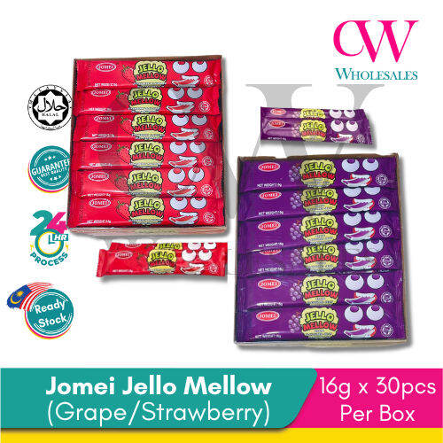 Jomei Jello Mellow Strawberry Grape Flavoured Jelly Marshmallow 30pcs Per Box | Lazada