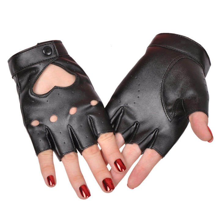 [Mecola] girl five Finger PU Leather Gloves Ladys Driving Show Pole ...