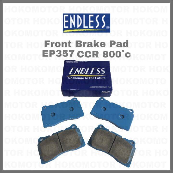 ENDLESS Front BRAKE PAD EP357 CCR 800˚c for Mitsubishi EVO 5,6,7,8,9 ...