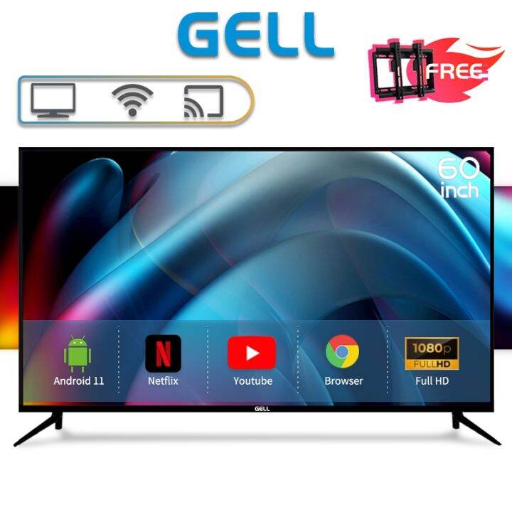 100 Authentic Gell 60 Inch Full Led TV With Built-In HDMI/Av/USB Ports ...