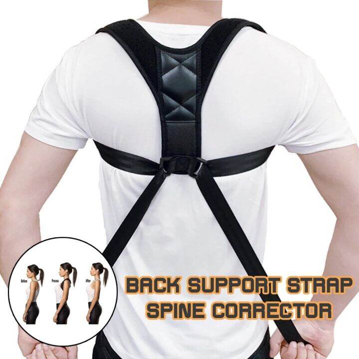 V BACK SUPPORT STRAP SPINE CORRECTOR BLACK | Lazada PH