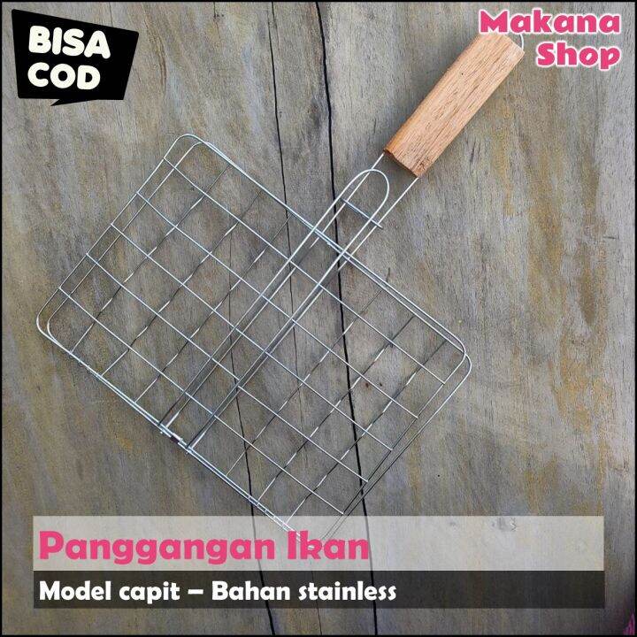 Japit bakar bakaran ikan tebal dan ayam serbaguna arang stainless ...