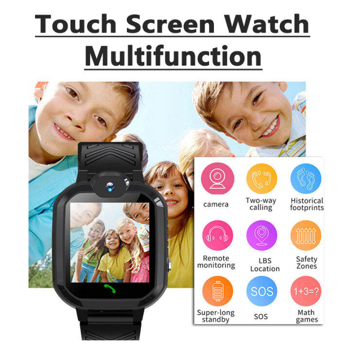 Positioning multifunction touch screen phone kids watch sim card camera ...