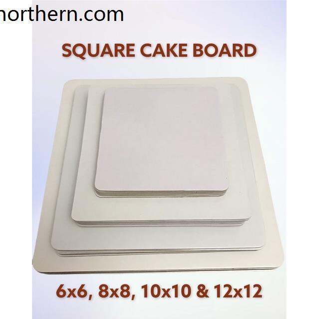 Minimalist Cake Board Square (10pcs) 6x6x 8x8, 10x10 and 12x12 Square ...
