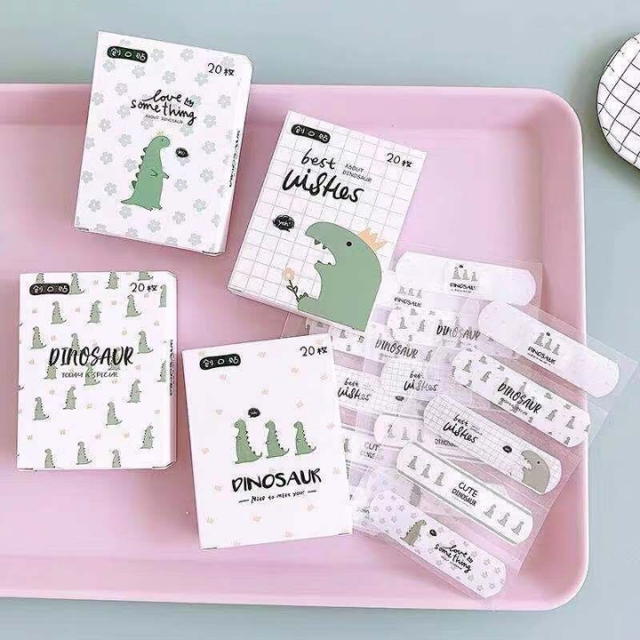 20pcsbox Cartoon Animal Dinosaur Pig Bear Band Aid Hemostasis Adhesive ...