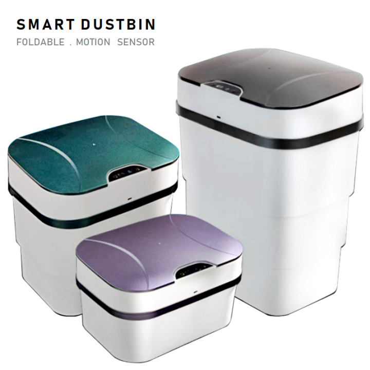 Automatic Touchless Motion Sensor Collapsible Electronic Fold Dustbin ...