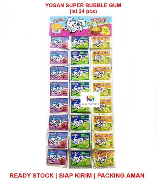 Yosan Super Bubble Gum Permen Karet (isi 24 pcs) | Lazada Indonesia