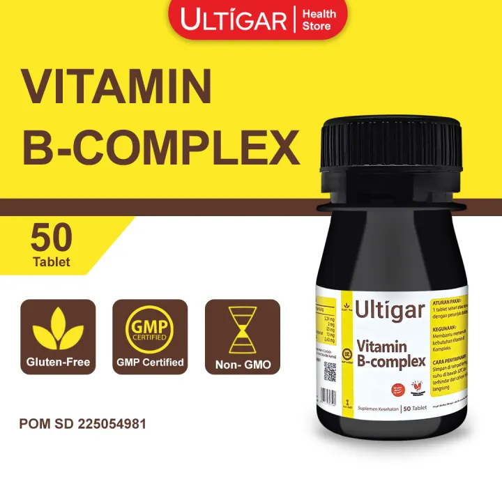 ULTIGAR VITAMIN B-COMPLEX - BOTOL ISI 50 TABLET - SUPLEMEN KESEHATAN ...