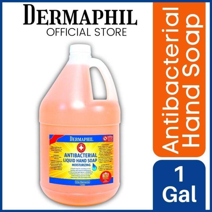 DERMAPHIL Antibacterial Liquid Hand Soap - Moisturizing 1 Gal / Germ ...