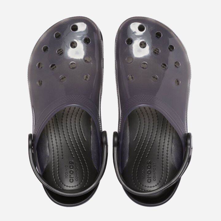 Crocs Classic Translucent Clog In Black ey9b | Lazada PH