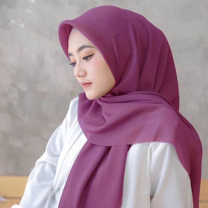 Almahira Shop Hijab Segi Empat Bella Laser Cut Terbaru Jilbab Bella