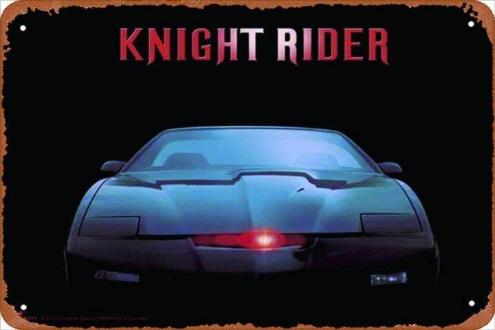 Knight Rider Movie (1982) โปสเตอร์ป้ายดีบุกโลหะโบราณสไตล์วินเทจตกแต่ง ...