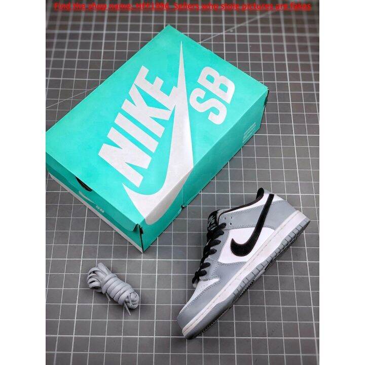 (HY)(HFF1996) Nike Dunk SB Low Gray White Black Basketball shoes ...