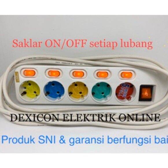 Stop kontak multipro 5 LB+5 mtr/stop kontak/terminal listrik/colokan ...