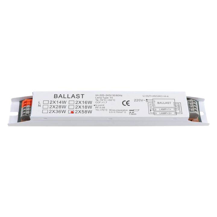 T8 220-240V AC 2x58W Wide Voltage Electronic Ballast Fluorescent Lamp ...