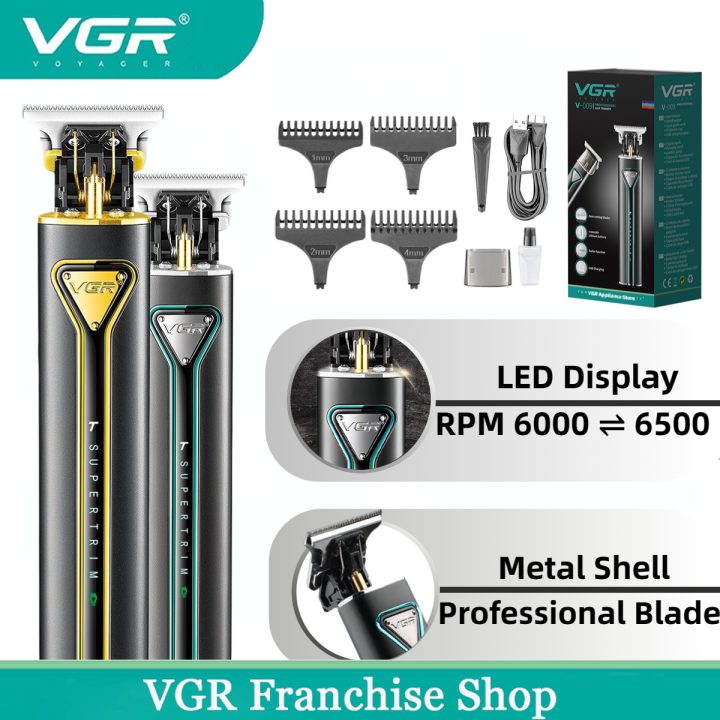 ปัตตาเลี่ยนผมบุรุษ T9 VGR เครื่องเล็มผมโลหะตัดผมไฟฟ้าจอแสดงผลแอลอีดี V-009สำหรับผู้ชาย | Lazada ...