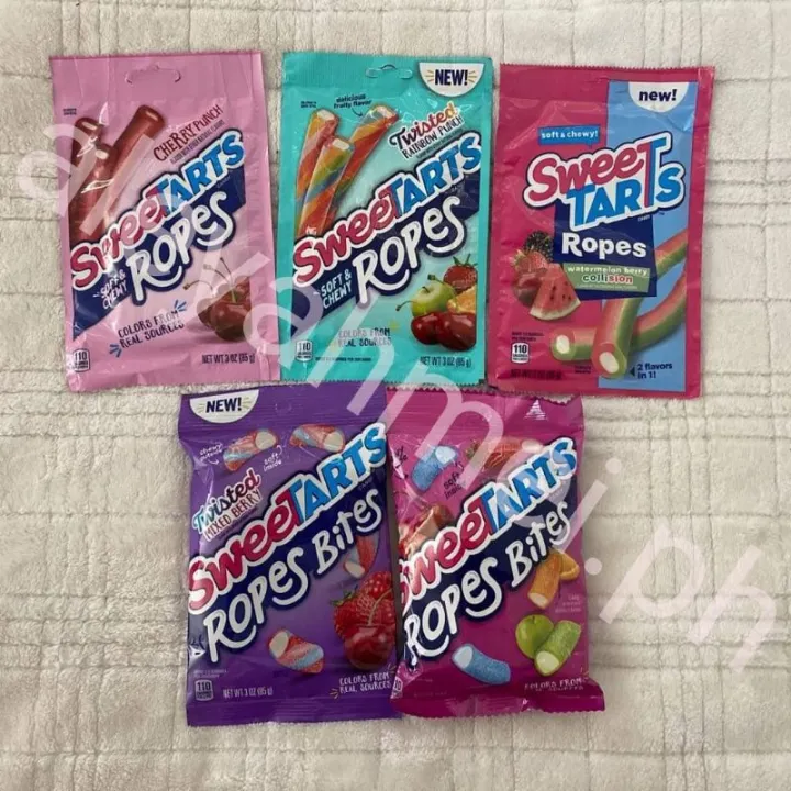 SweeTarts Ropes and Bites Gummy Candy and Sweetarts Sour Chewy Candy ...