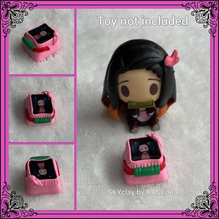 Handmade Demon Slayer inspired artisan Keycaps - Nezuko - Tanjiro ...