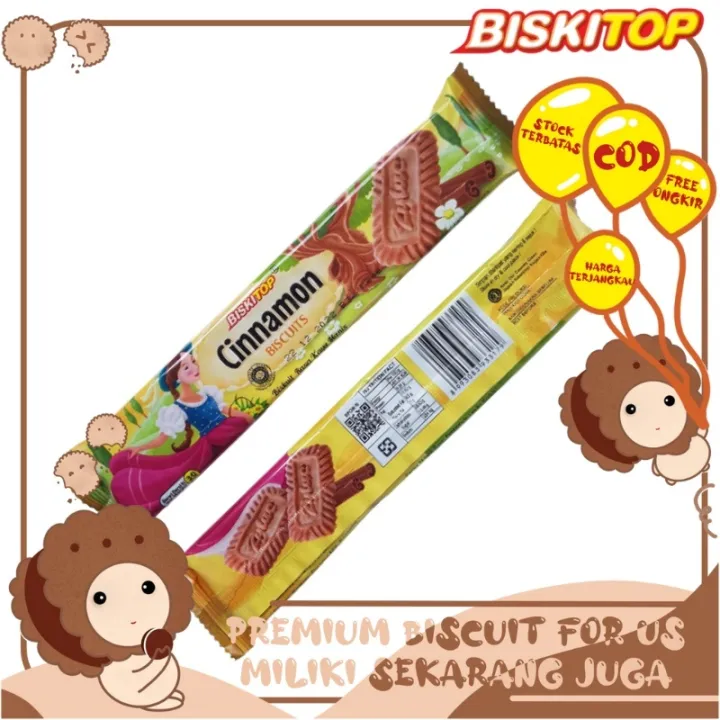 BISKITOP - CINAMON 30g Rasa Manis Biskuit Anak Cemilan Biscuit Lebaran ...