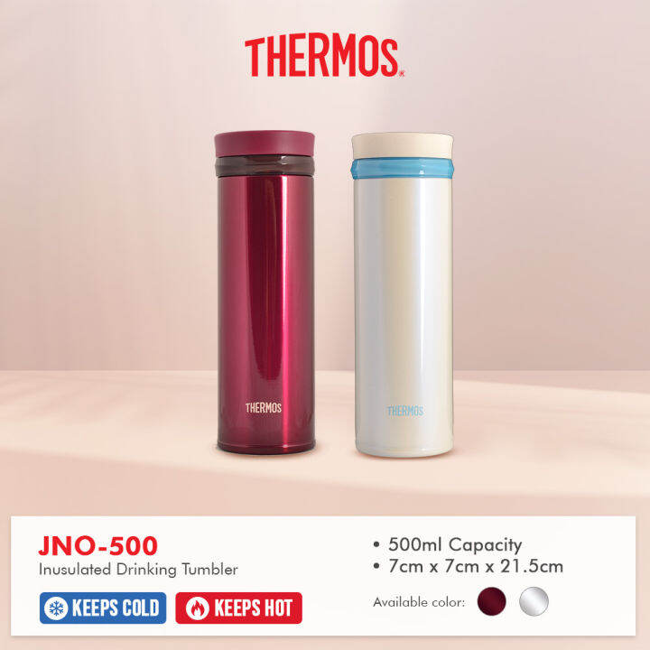 Thermos Water Bottle JNO-500 Insulated Drinking Tumbler Hot and Cold 500ml (Burgundy) | Lazada PH
