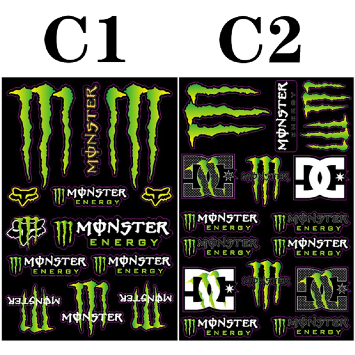 Monster Motocross Racing Helmet Monster Decal Truck Graphic Vinyl Decal ...
