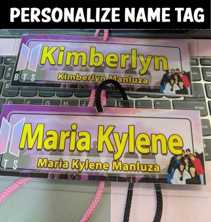 PERSONALIZED Laminated Name Tag, school tags, name tag, laminated and ...