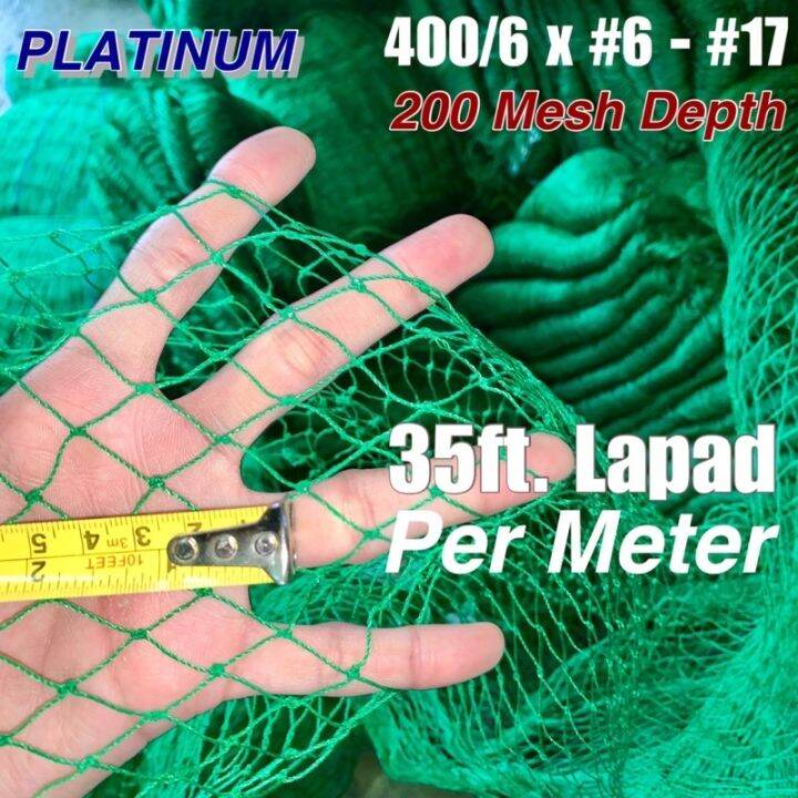 35ft Height Polynet 400/6 x 200MD Range MEGA Toray Fishpond Lambat Fish ...