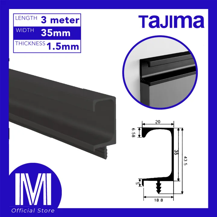 Aluminum Grab Handle C-Type for Cabinet Doors (Black or Silver) 4030 ...