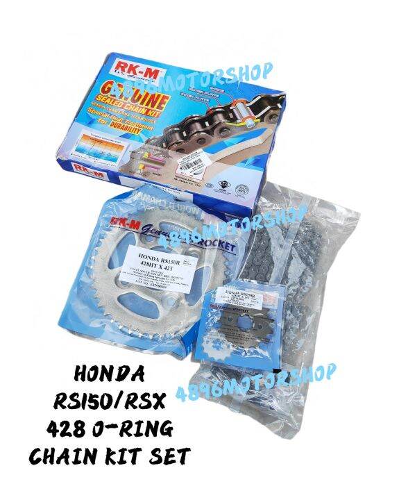 RK-M RKM RS150 RSX RS 150 HEAVY DUTY 428OL X 120L CHAIN KIT SPROCKET ...