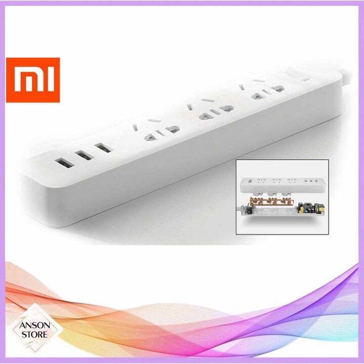 ♣Xiaomi Mi Power Strip 3 Sockets 3 USB Ports Extension | Lazada PH