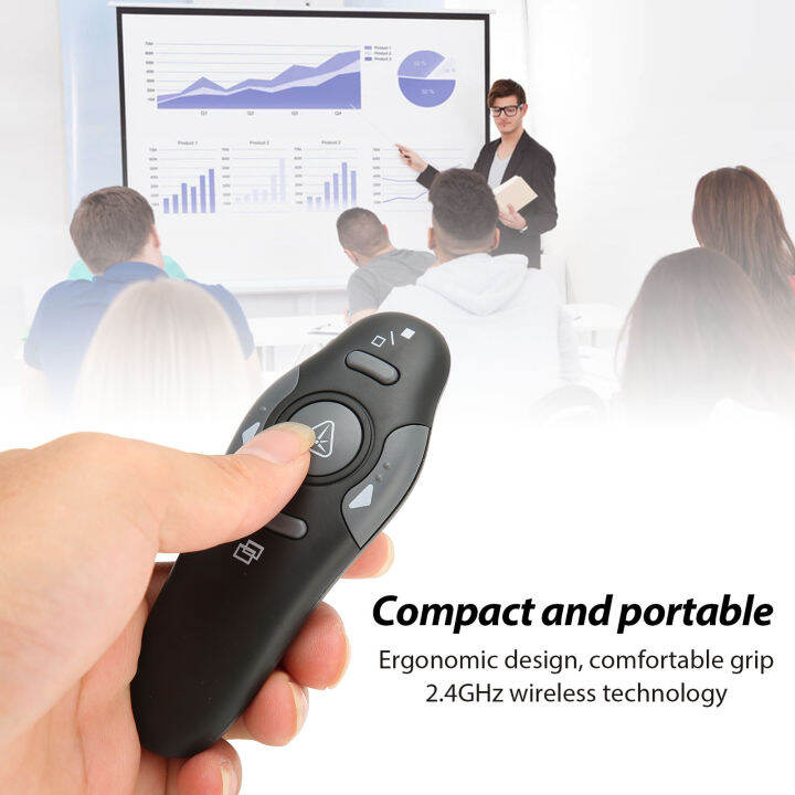 Handheld Presenter Ergonomic Design 15m Remote Control Presentation ...
