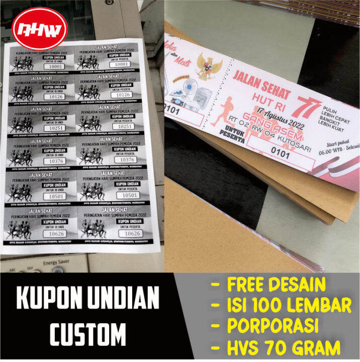 Kupon Undian Custom Jalan Sehat/event/Dll | Lazada Indonesia