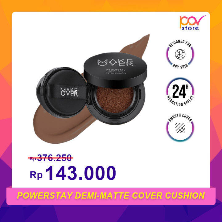[CLEARANCE SALE] MAKE OVER Powerstay Demi-Matte Cover Cushion C62 Rich ...