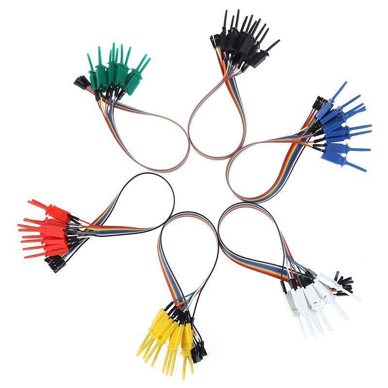10pcs 300mm Test Hook Clip Logic Analyzer Cable Gripper Probe Test ...