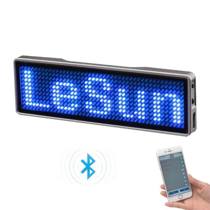 Bluetooth LED Module Name Badge DIY Programmable Scrolling Message ...