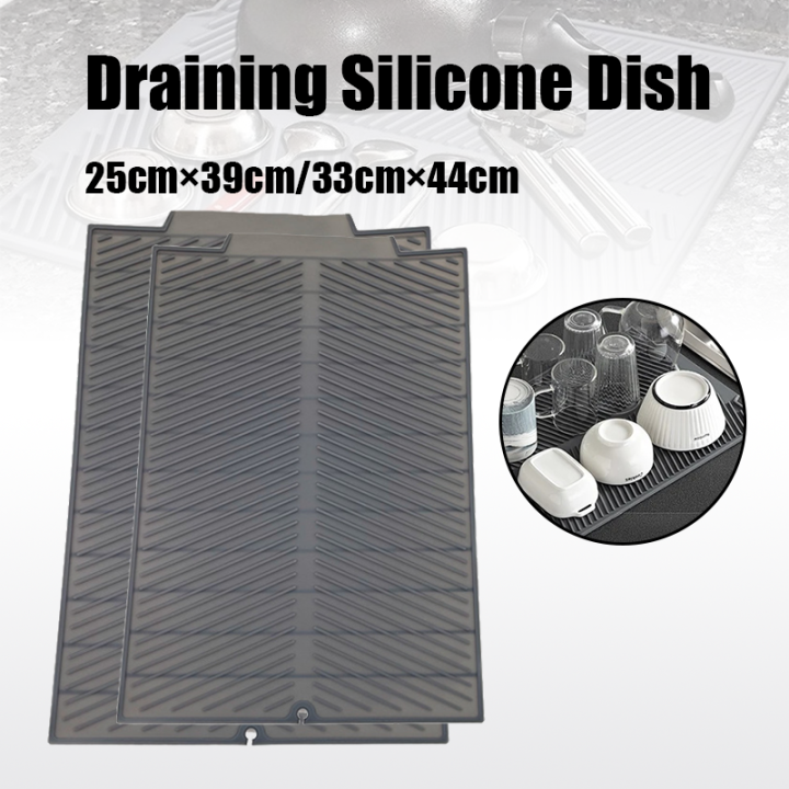 Silicone Drying Mat Draining Silicone Dish Drainer Coaster For Drain ...