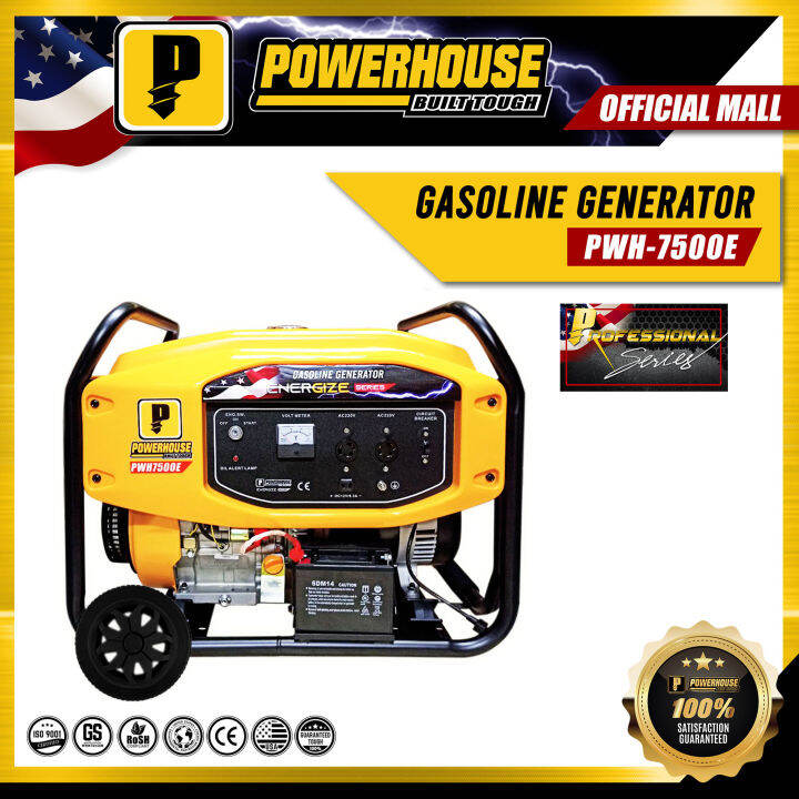 POWERHOUSE Gasoline Generator Energize Series with Key Electric Start ...