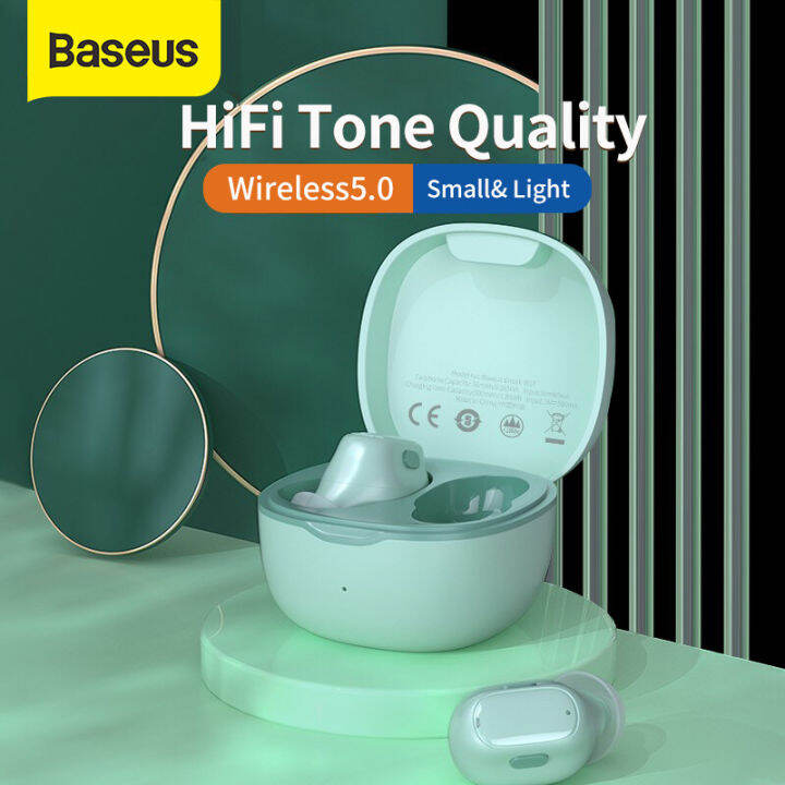BASEUS WM01 หูฟังไร้สาย TWS หูฟังบลูทูธสเตอริโอไร้สาย 5.0 หูฟังบลูทูธ ...